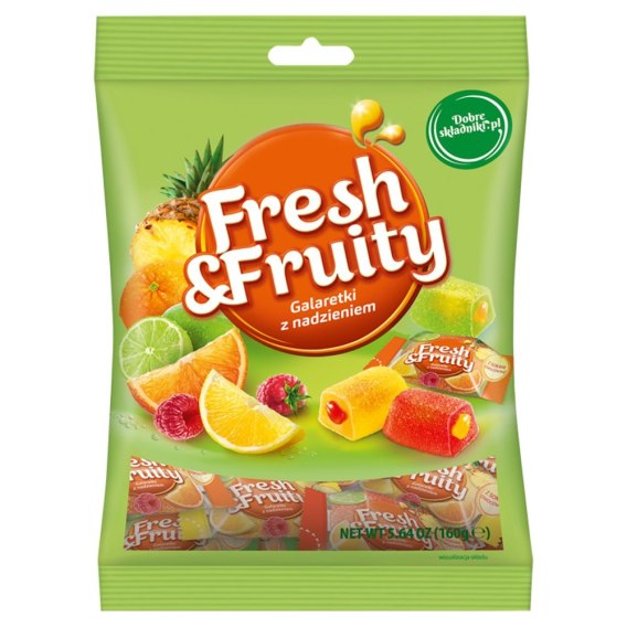 Cukierki WAWEL FRESH&FRUITY galaretki z nadzieniem 160g > WAWEL
